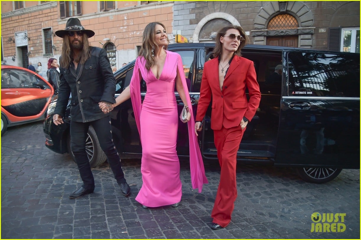 Billy Ray Cyrus & Elizabeth Hurley Make Red Carpet Debut at Orizzonti ...