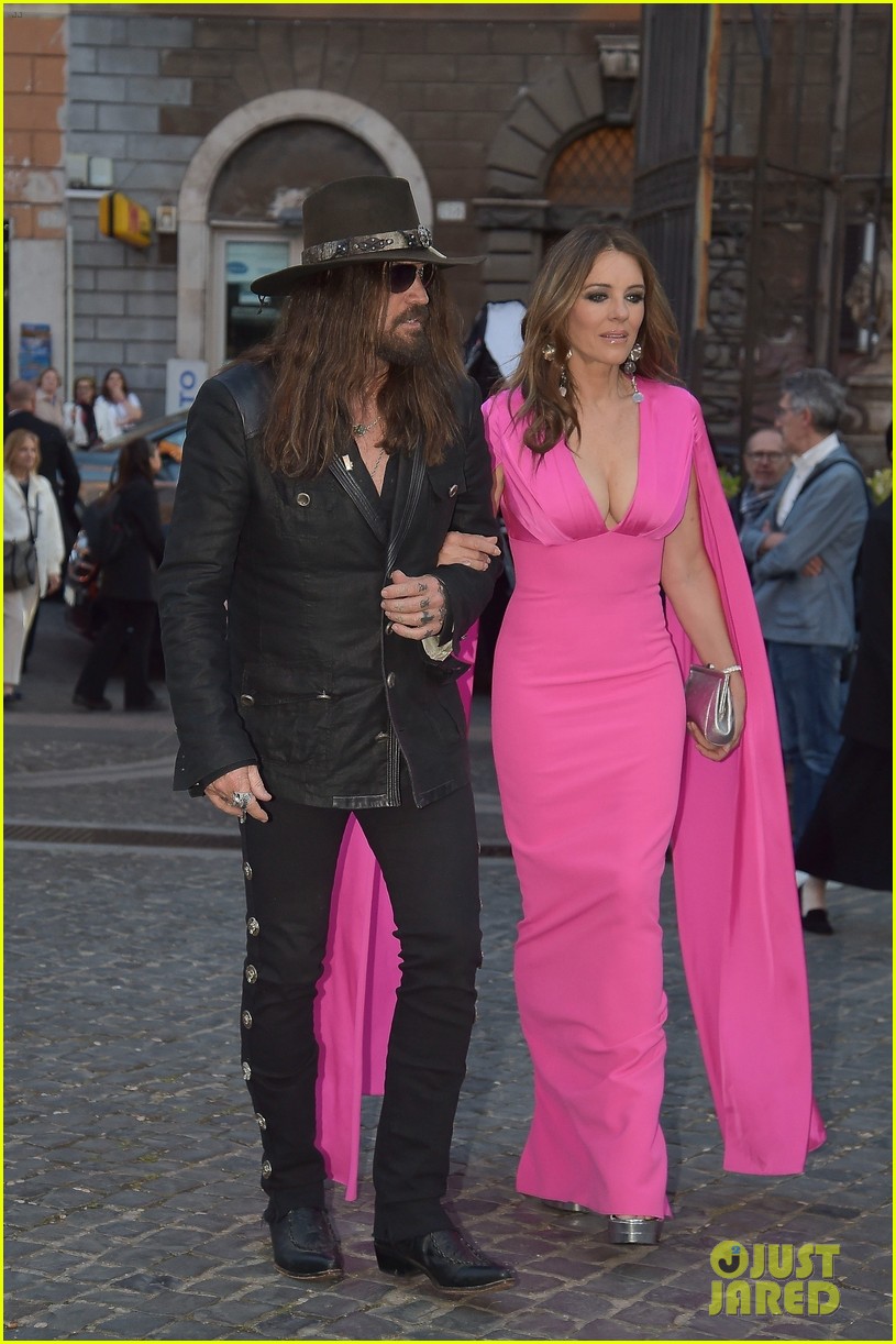 Billy Ray Cyrus & Elizabeth Hurley Make Red Carpet Debut at Orizzonti ...