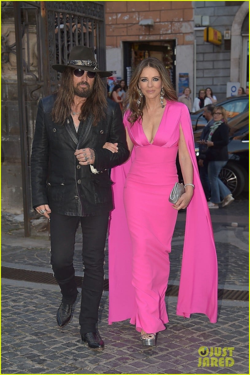 Billy Ray Cyrus & Elizabeth Hurley Make Red Carpet Debut at Orizzonti ...
