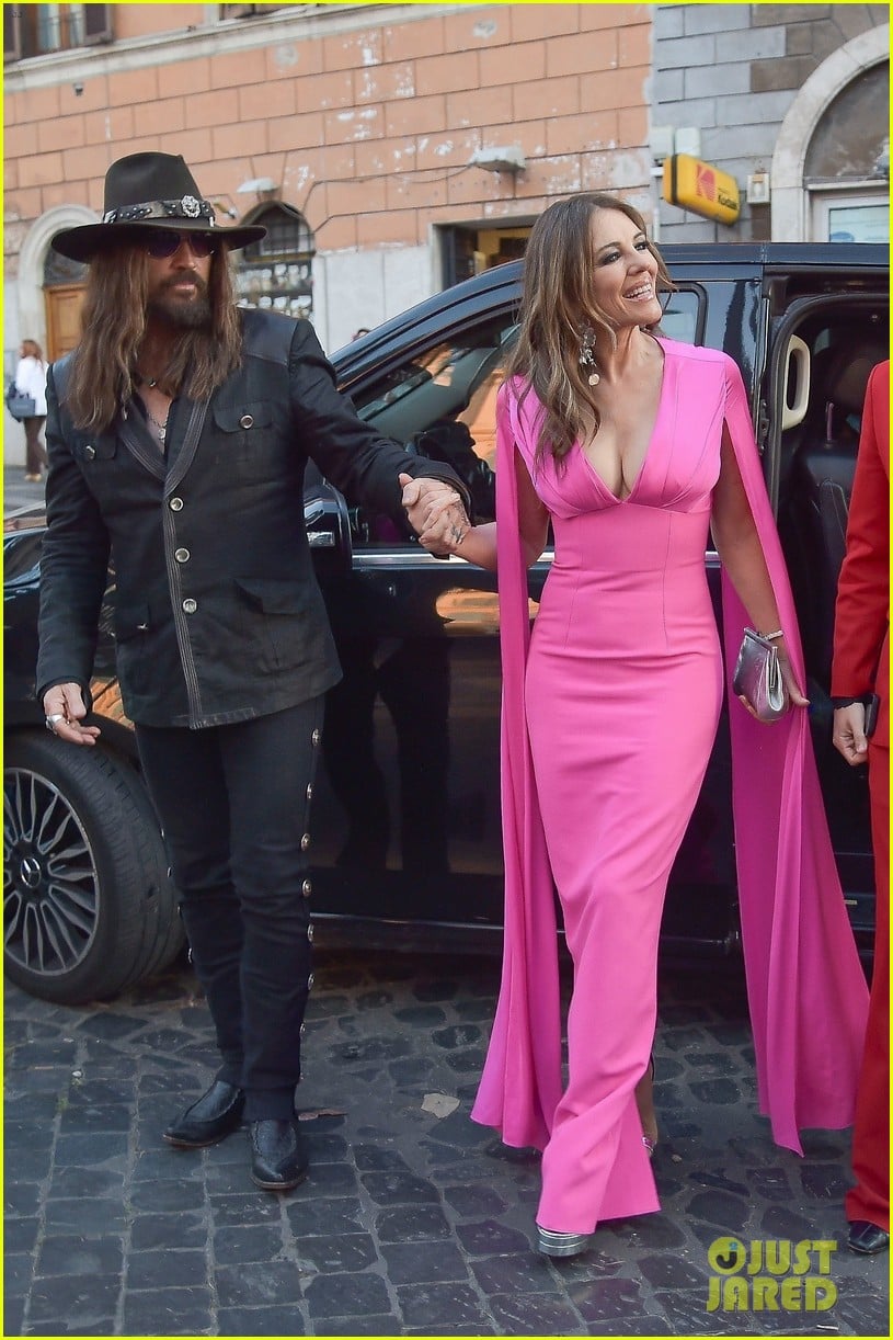 Billy Ray Cyrus & Elizabeth Hurley Make Red Carpet Debut at Orizzonti ...