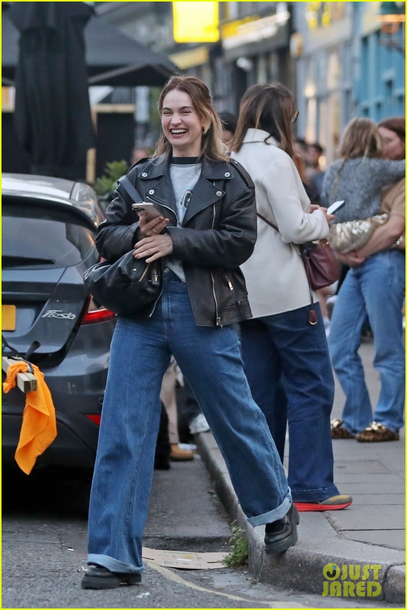 Lily James & Dominic Cooper Look Elated to Run In to One Another, Share ...