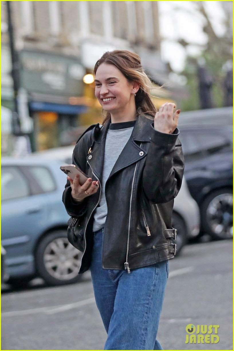 Lily James & Dominic Cooper Look Elated to Run In to One Another, Share ...