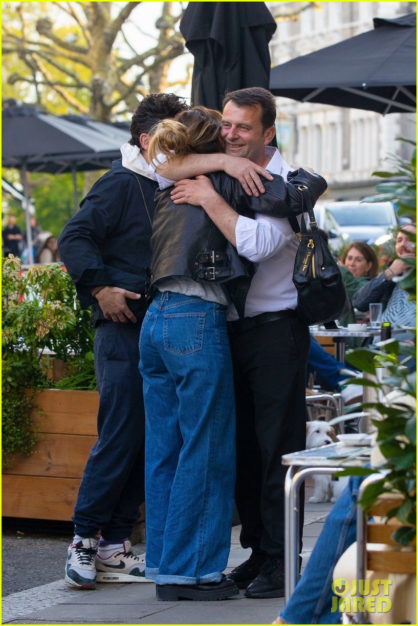 Lily James & Dominic Cooper Look Elated to Run In to One Another, Share ...