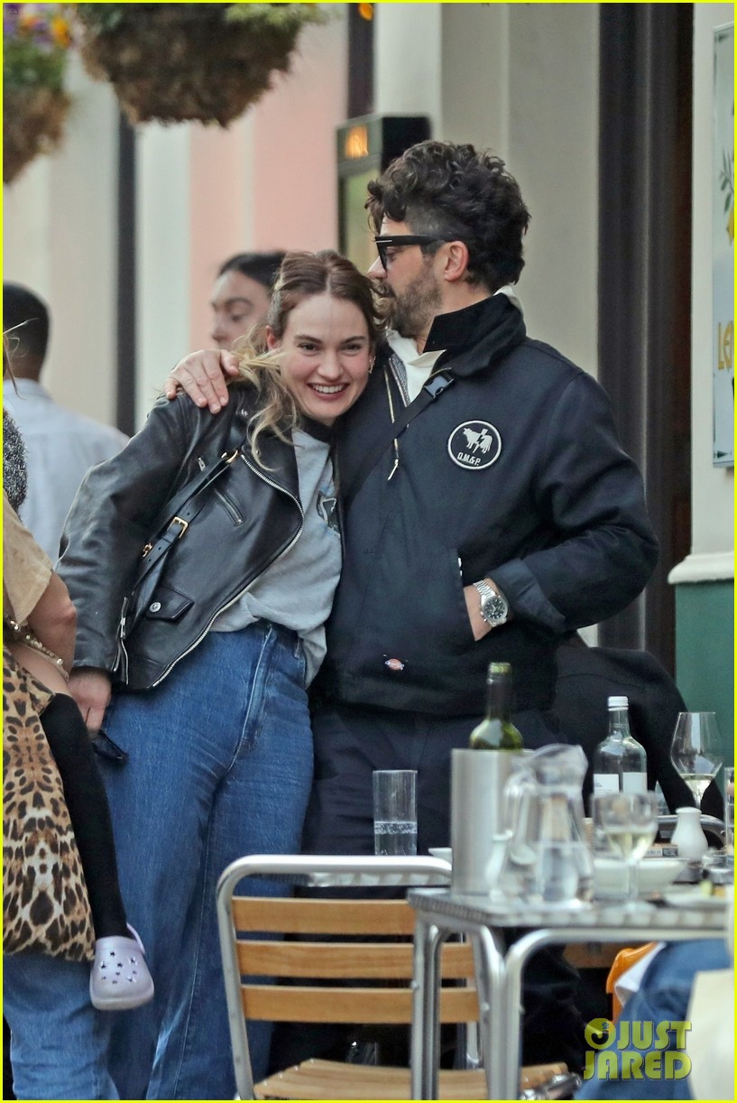 Lily James & Dominic Cooper Look Elated to Run In to One Another, Share ...