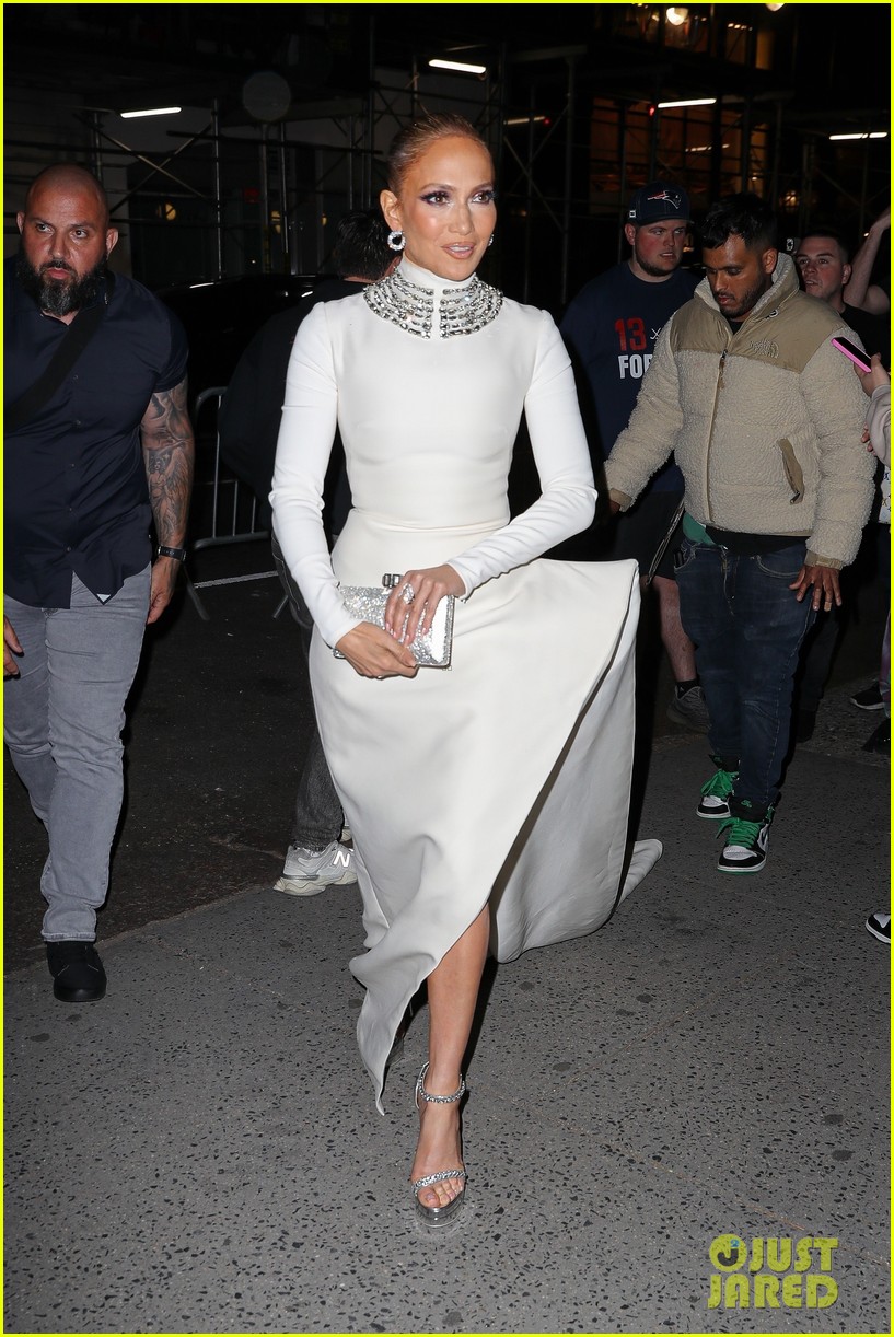 Jennifer Lopez Changes Into Chic White Dress for John Kander's 98th ...