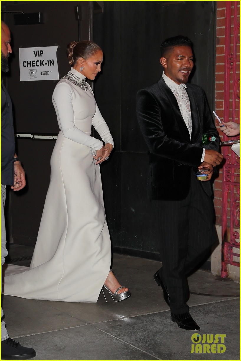 Jennifer Lopez Changes Into Chic White Dress for John Kander's 98th ...