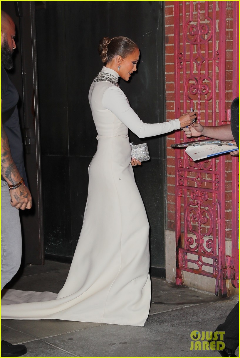 Jennifer Lopez Changes Into Chic White Dress for John Kander's 98th ...