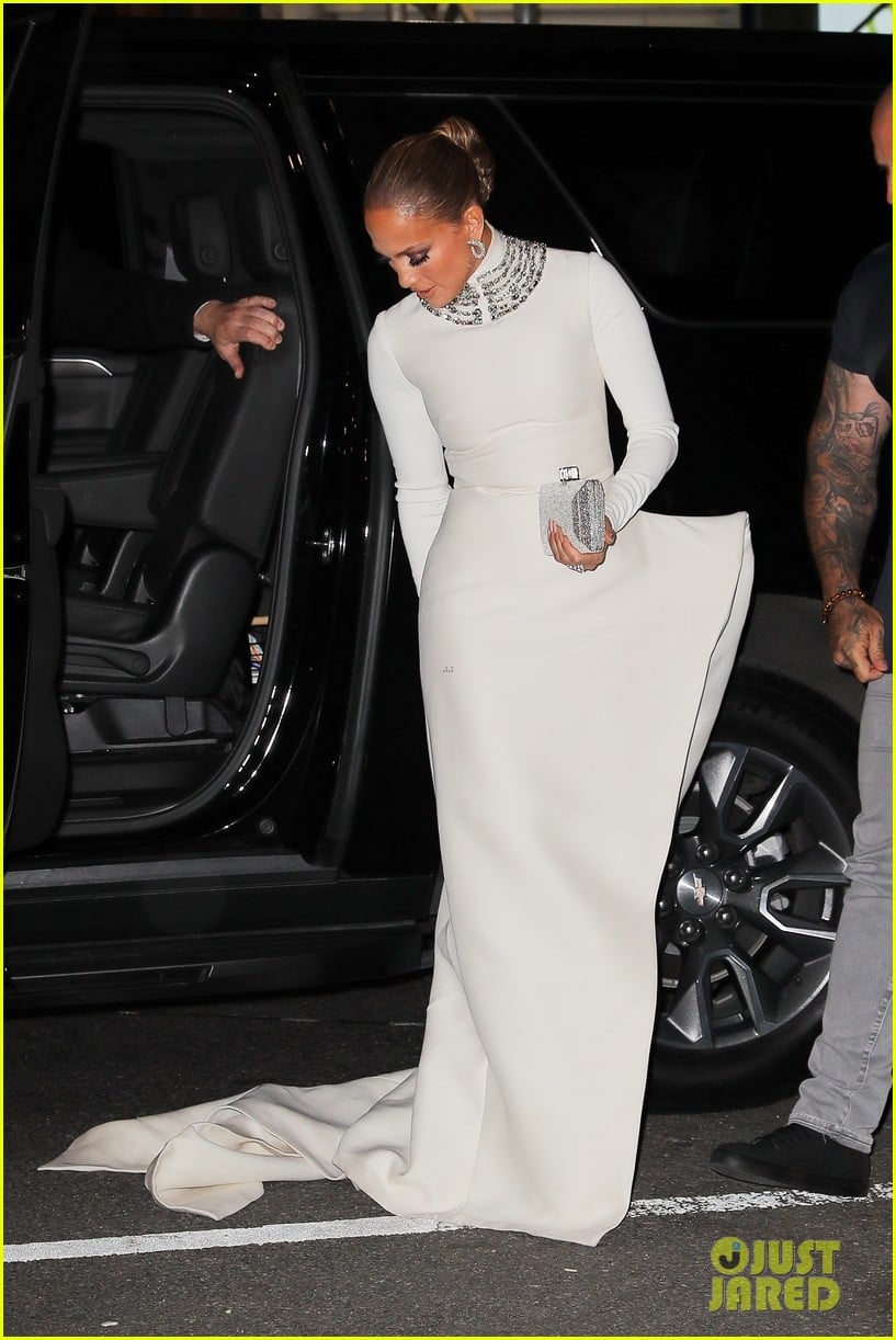 Jennifer Lopez Changes Into Chic White Dress for John Kander's 98th ...