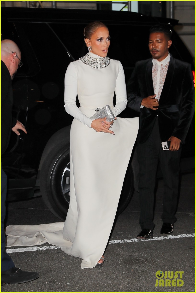 Jennifer Lopez Changes Into Chic White Dress for John Kander's 98th ...