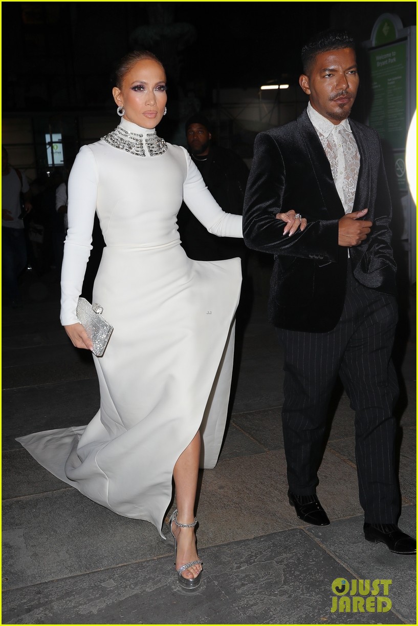 Jennifer Lopez Changes Into Chic White Dress for John Kander's 98th ...