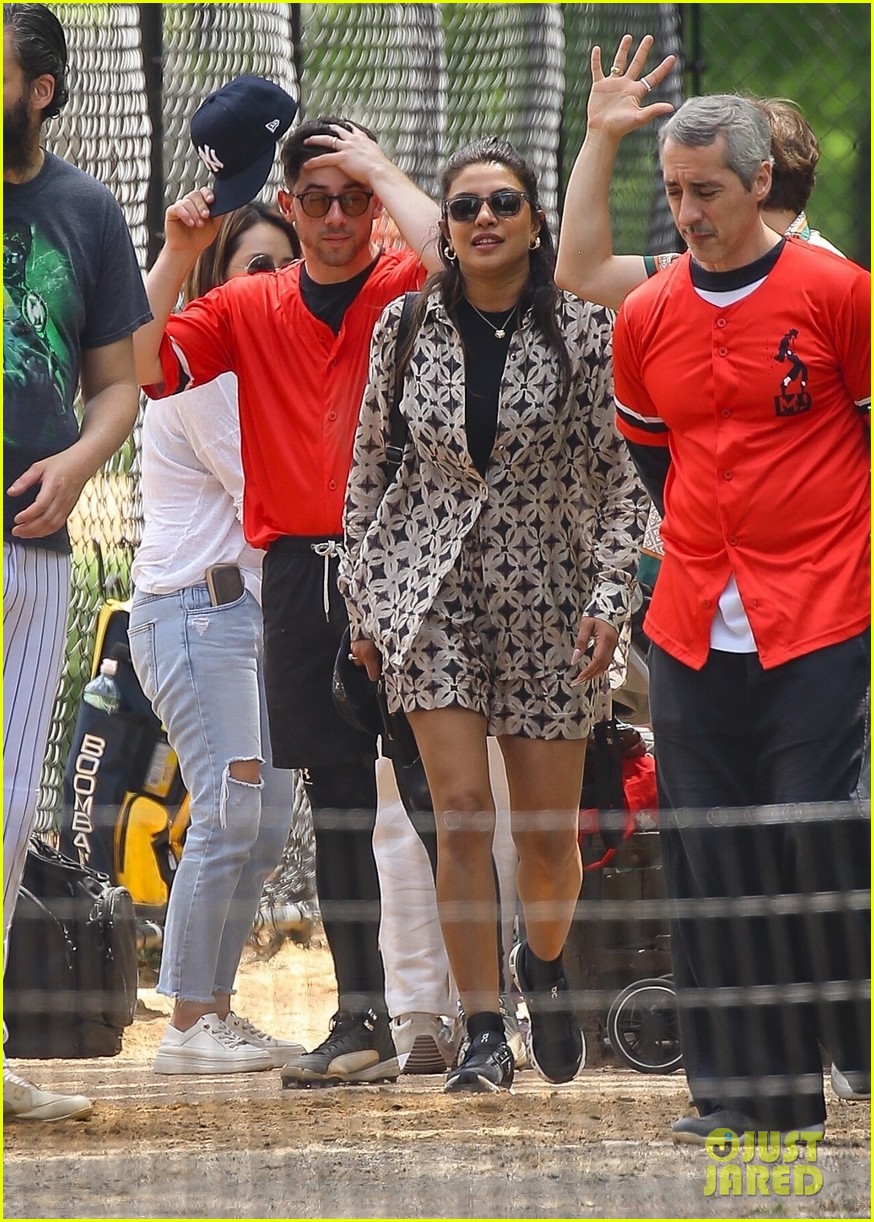 Nick Jonas Gets Support from Wife Priyanka Chopra as He Plays Softball ...