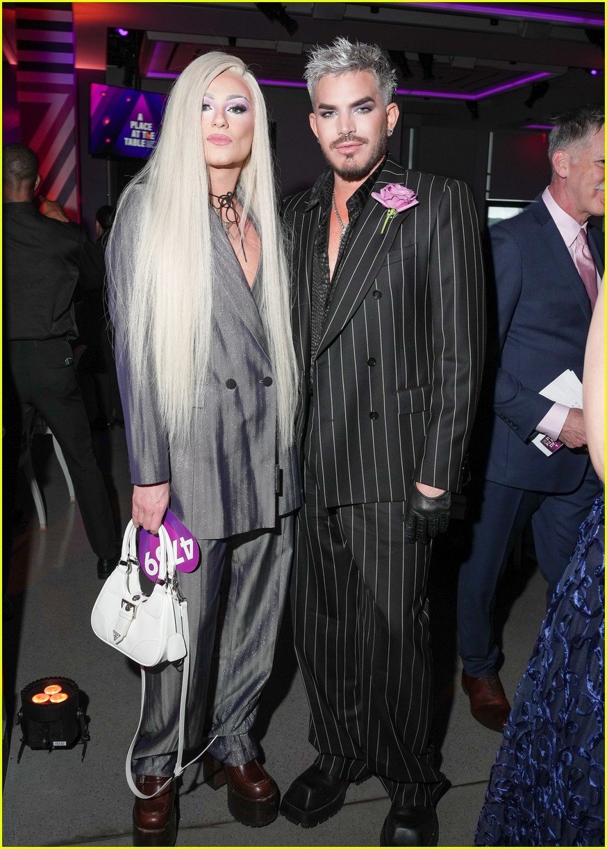 Adam Lambert & Partner Oliver Gliese Glam Up for Date Night at Ali ...