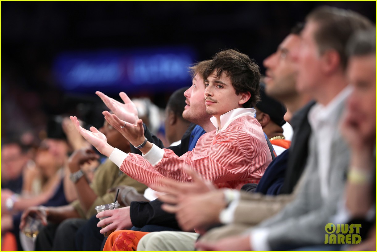 Timothee Chalamet Sits Courtside with Ben Stiller at Knicks Vs. Pacers ...