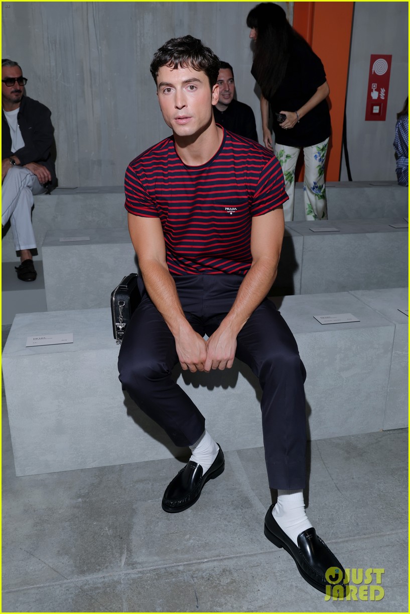 Benedict Cumberbatch, Archie Madekwe & Benito Skinner Sit Front Row at Prada Men's Show In Milan ...