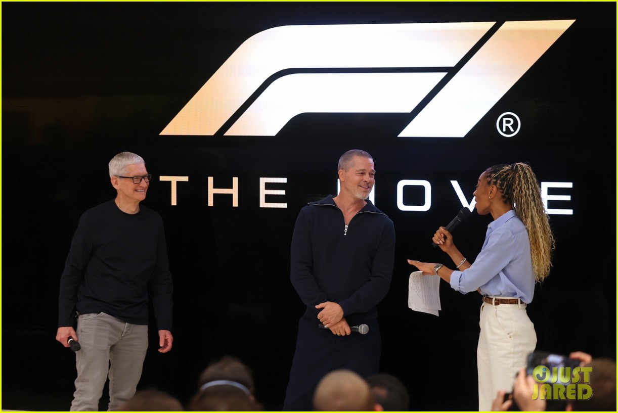 Brad Pitt Continues 'F1' Movie Promotion at Apple Store Q&A With CEO ...