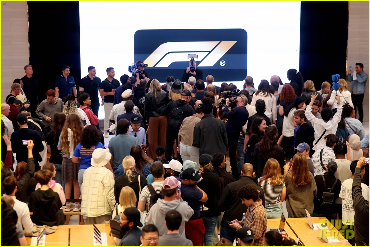 Brad Pitt Continues 'F1' Movie Promotion at Apple Store Q&A With CEO ...