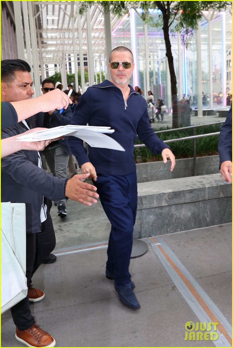 Brad Pitt Continues 'F1' Movie Promotion at Apple Store Q&A With CEO ...