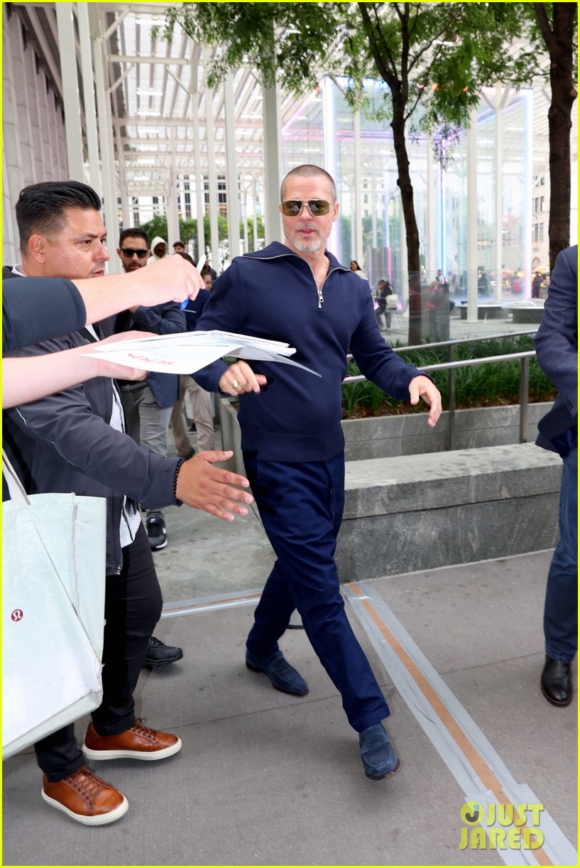 Brad Pitt Continues 'F1' Movie Promotion at Apple Store Q&A With CEO ...