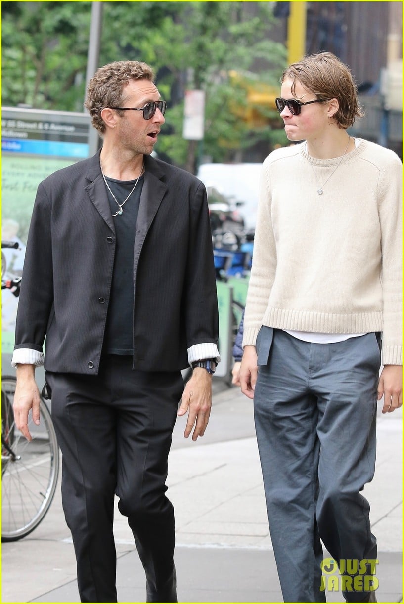 Chris Martin & Son Moses Spotted Hanging Out in NYC After Father's Day ...
