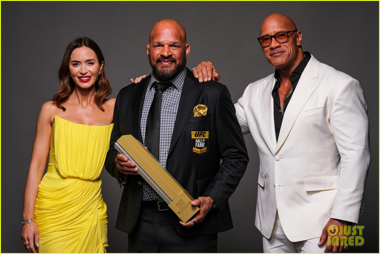 Dwayne Johnson & Emily Blunt Attend Mark Kerr's UFC Hall of Fame ...