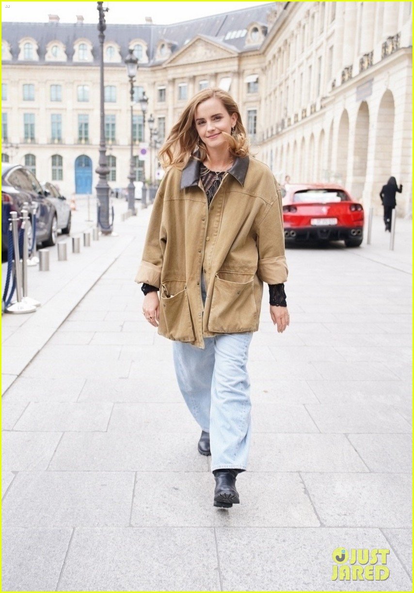 Emma Watson Spotted Heading Out for Friday Night in Paris Wearing a Chic $219 Jacket: Photo ...