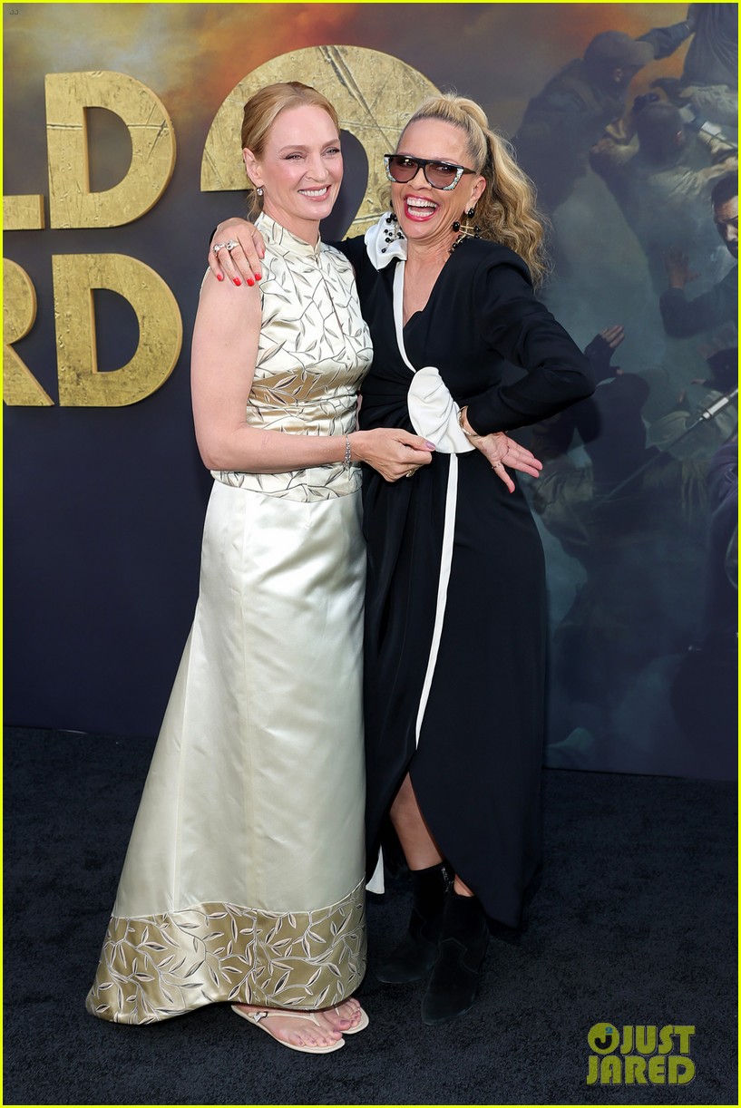 Charlize Theron Joins Co-Stars Uma Thurman, Henry Golding, & More at ...