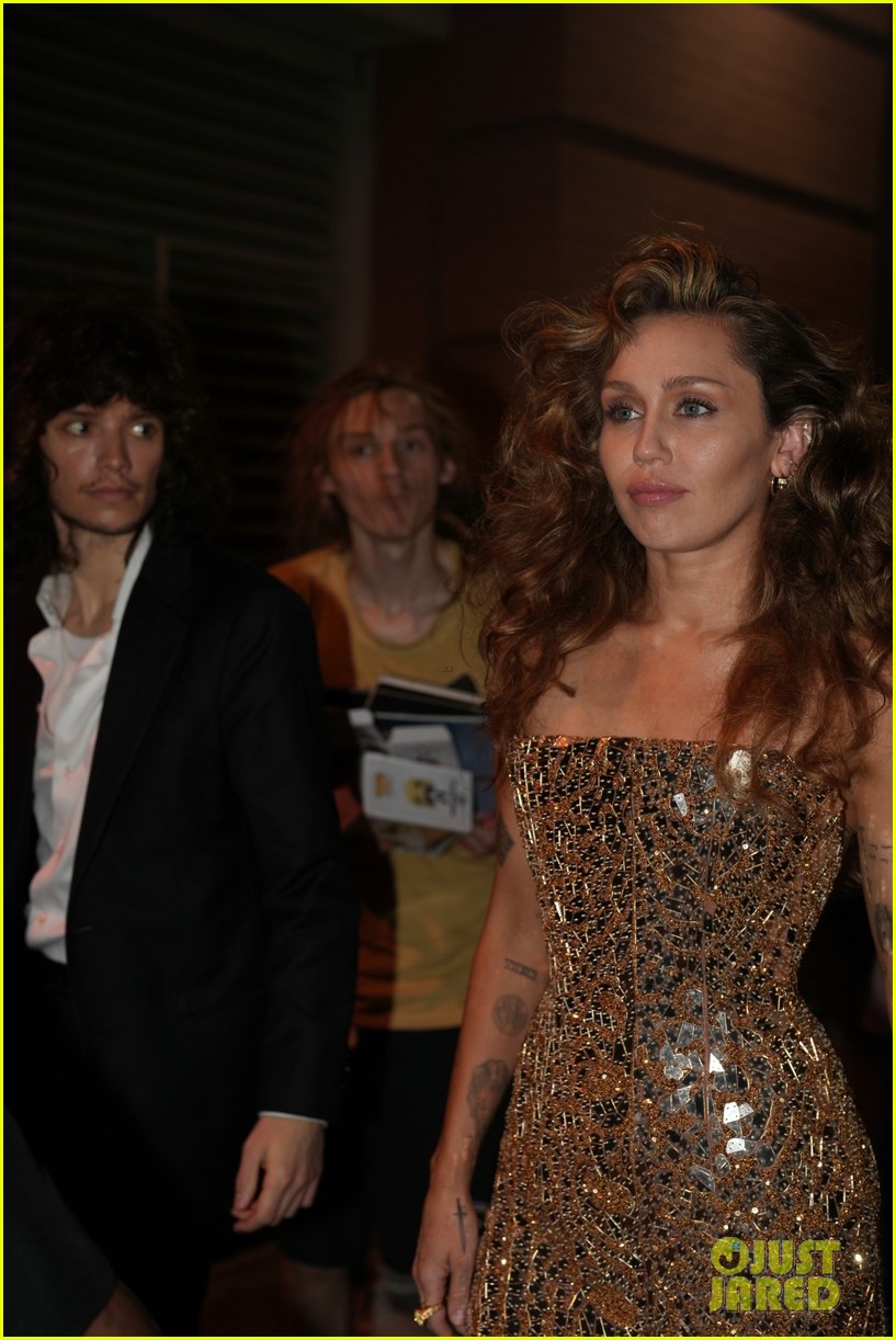Miley Cyrus Rocks Mesh Gown at the Premiere of 'Something Beautiful' Visual Album at the Tribeca ...