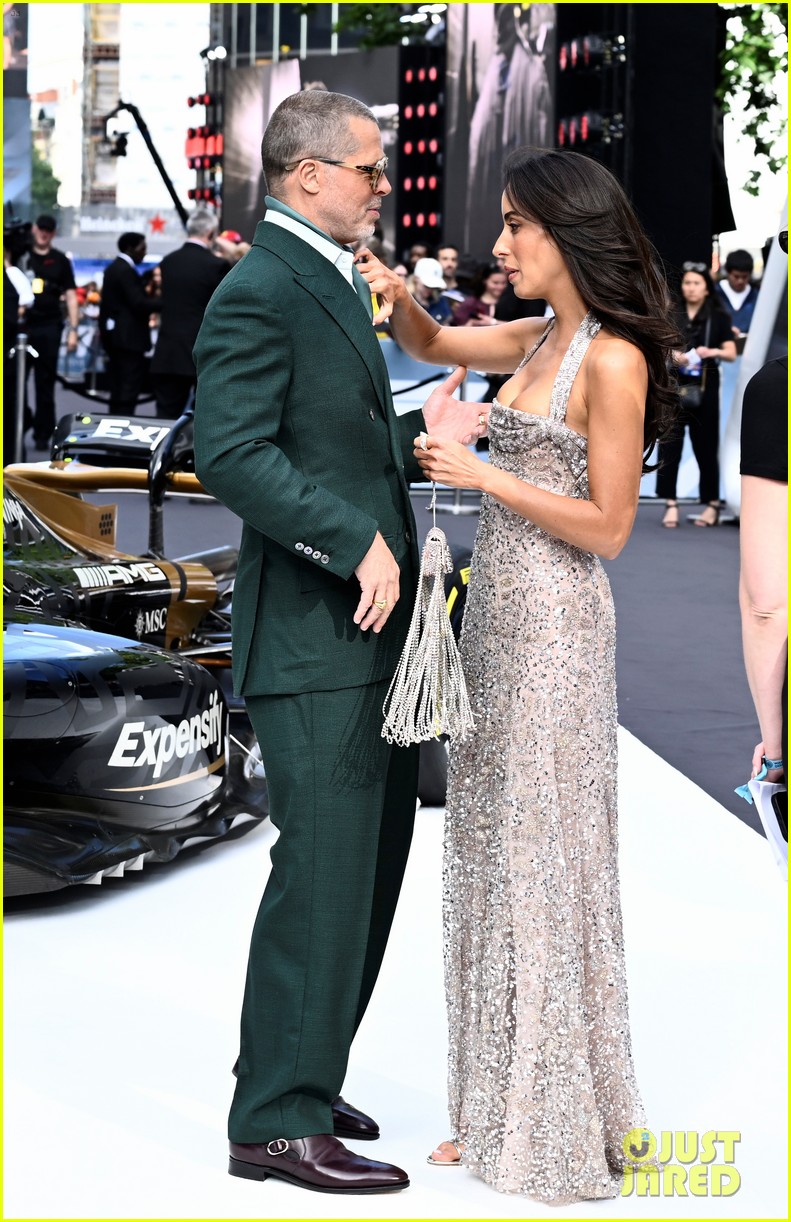 Brad Pitt's Girlfriend Ines de Ramon Helps Fix His Clothes on 'F1 ...
