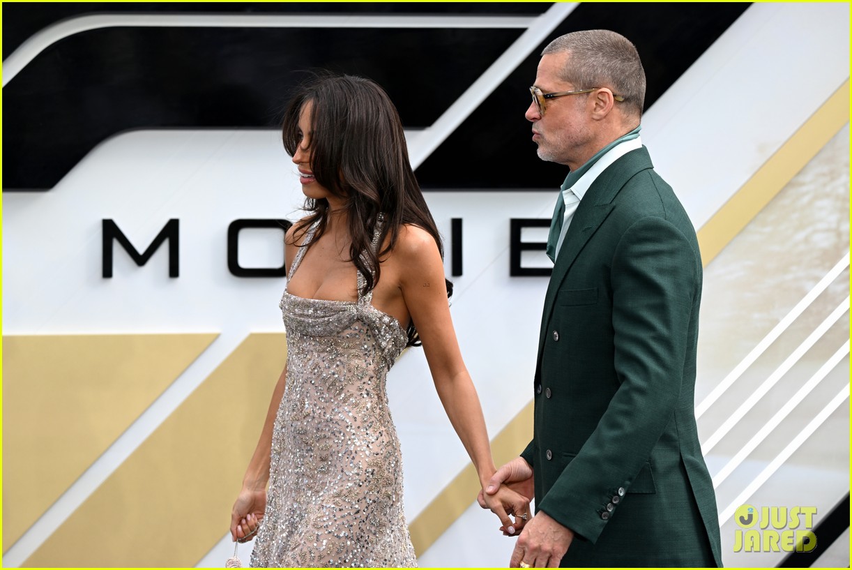 Brad Pitt's Girlfriend Ines de Ramon Helps Fix His Clothes on 'F1 ...