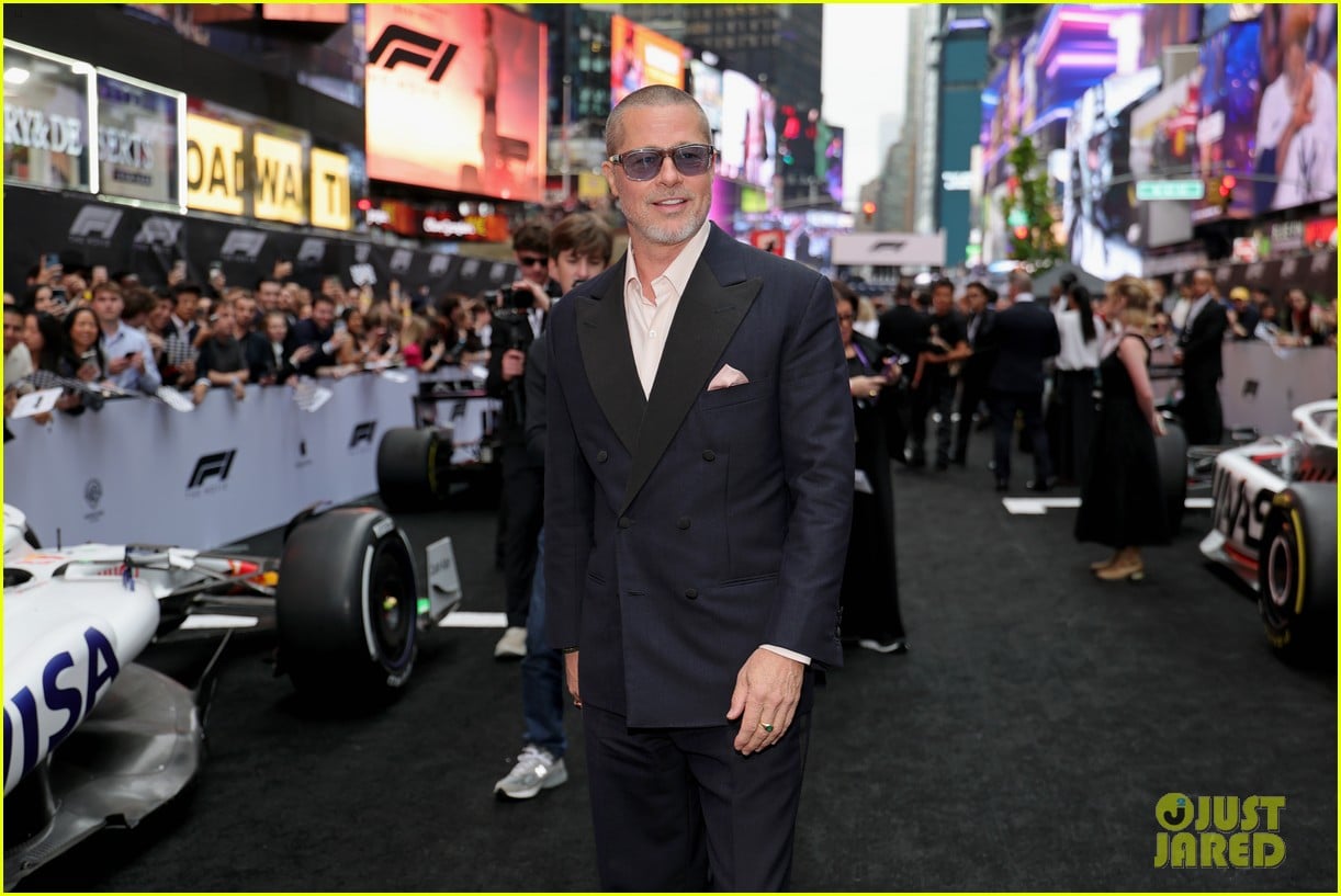 Brad Pitt & Girlfriend Ines de Ramon Walk 'F1' Movie Red Carpet Together for NYC Premiere ...