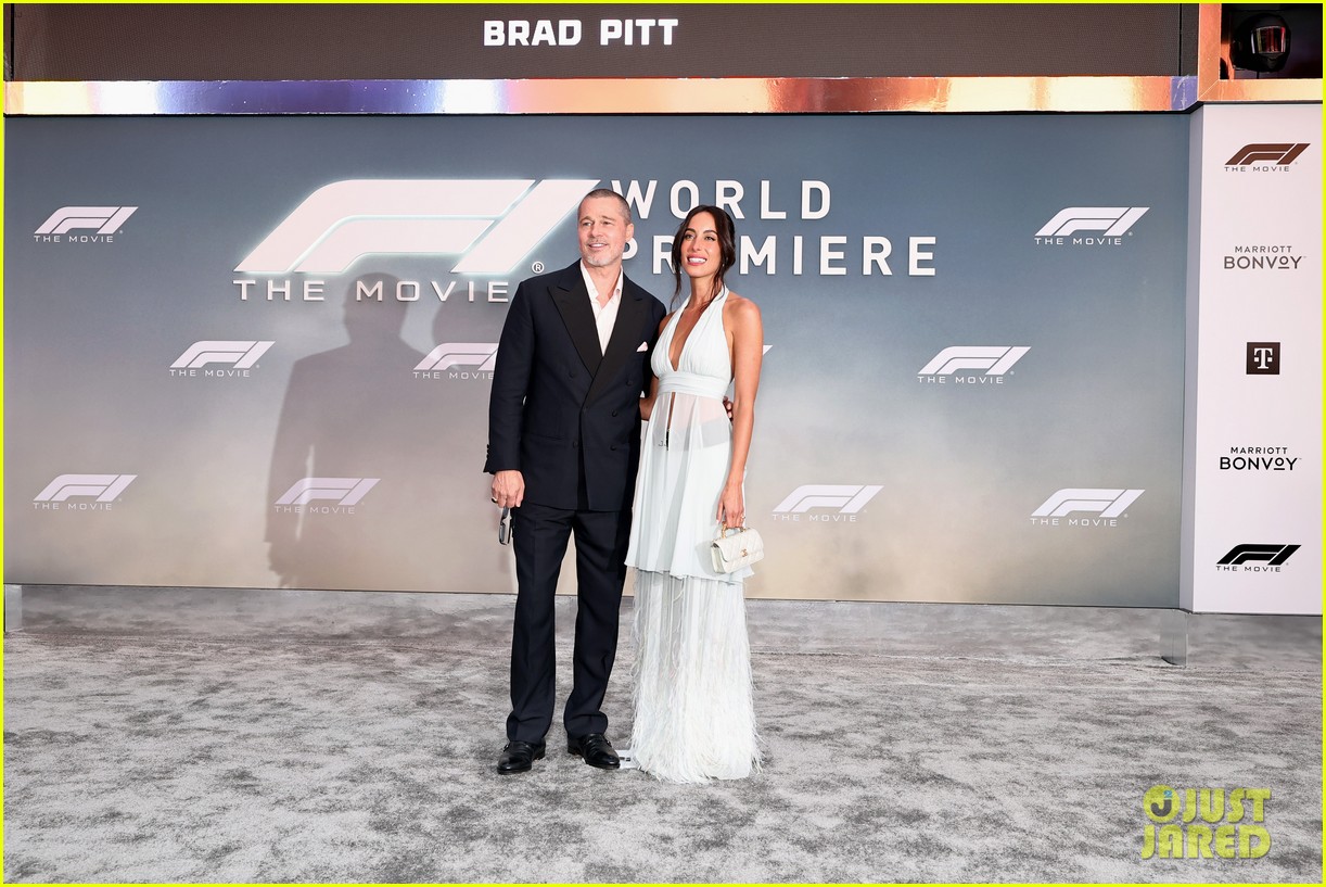 Brad Pitt & Girlfriend Ines de Ramon Walk 'F1' Movie Red Carpet Together for NYC Premiere ...