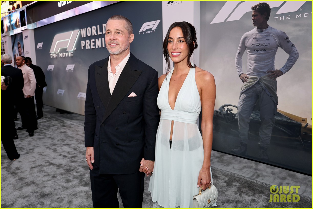 Brad Pitt & Girlfriend Ines de Ramon Walk 'F1' Movie Red Carpet Together for NYC Premiere ...