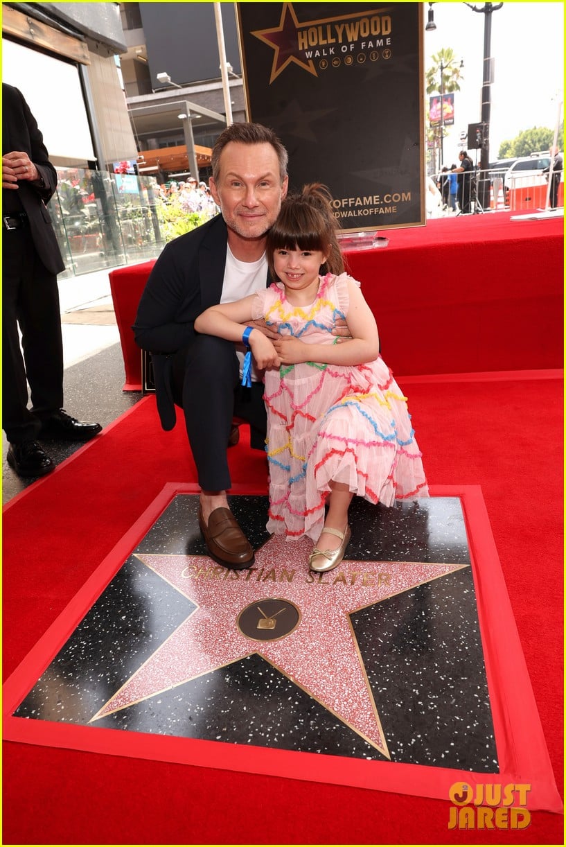 Christian Slater's Daughter Lena Adorable Steals the Show at His Walk ...