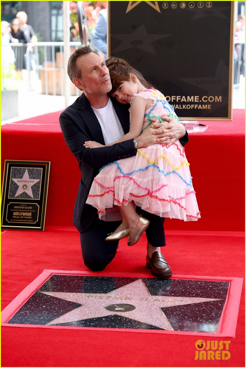 Christian Slater's Daughter Lena Adorable Steals the Show at His Walk ...