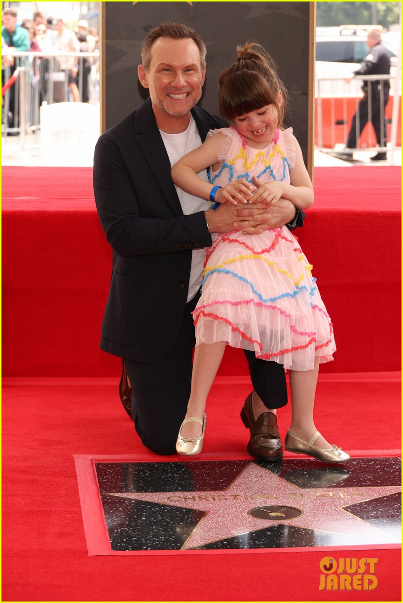 Christian Slater's Daughter Lena Adorable Steals the Show at His Walk ...