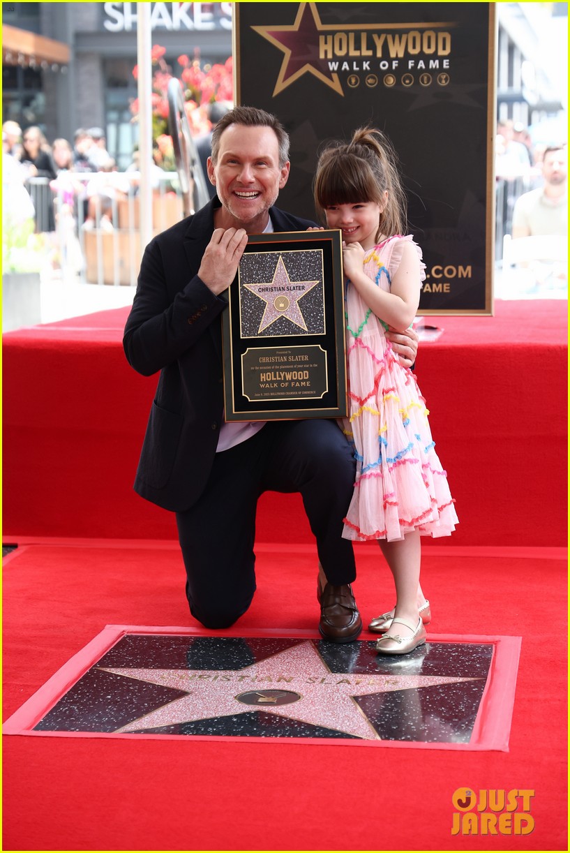Christian Slater's Daughter Lena Adorable Steals the Show at His Walk ...