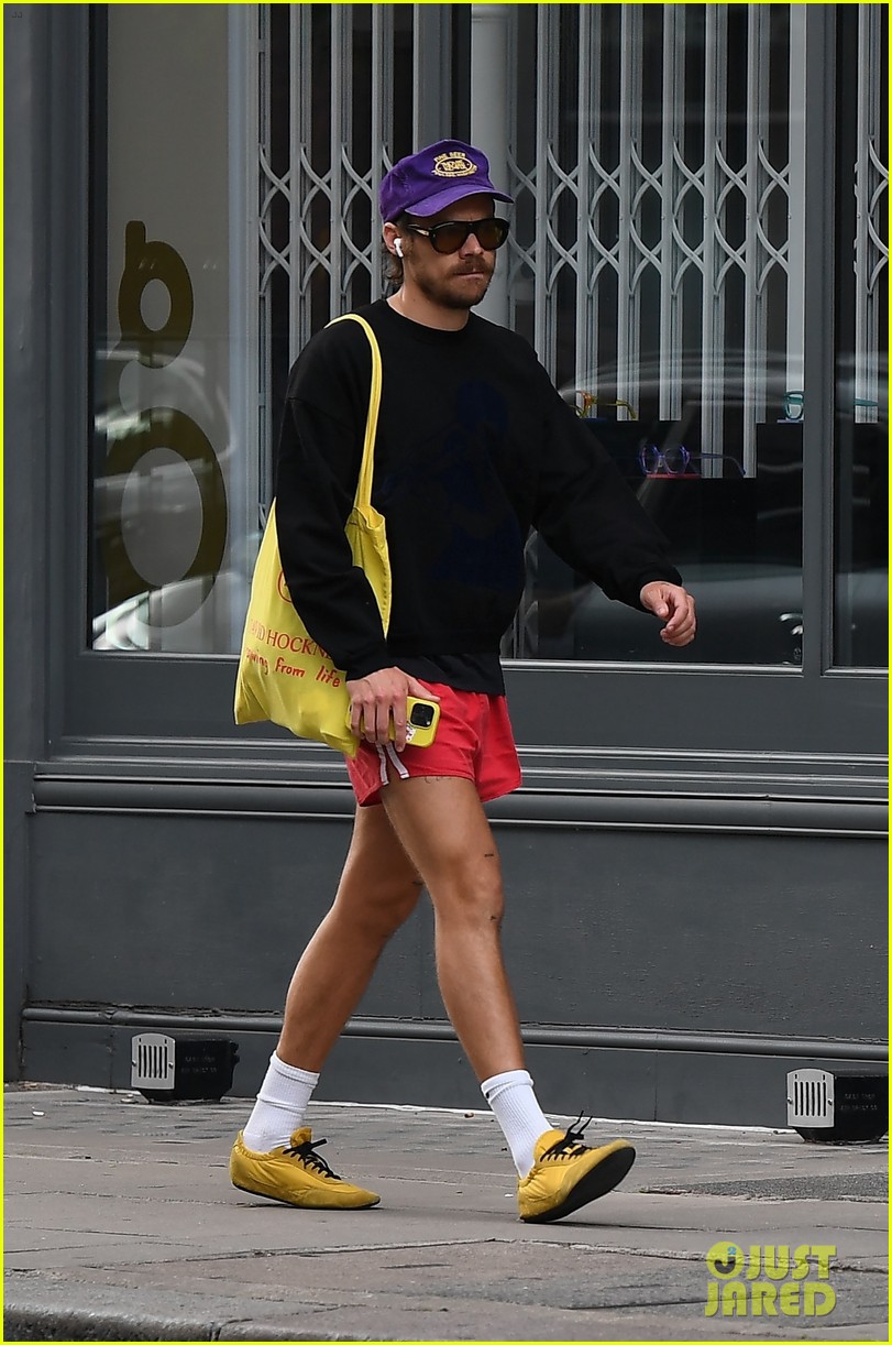 Harry Styles Wears Bright Red Short-Shorts While Running Errands in ...