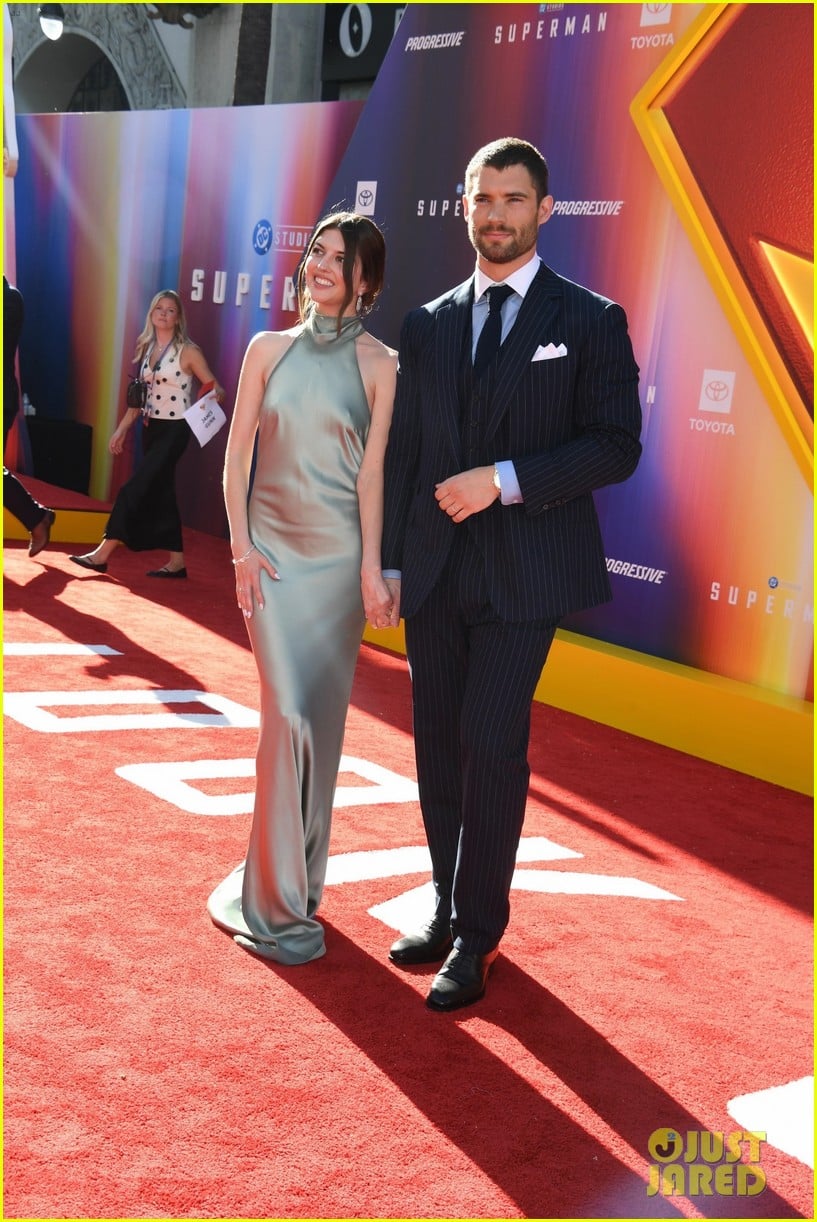 'Superman' Actor David Corenswet Makes Red Carpet Debut with Wife Julia Best Warner at L.A ...