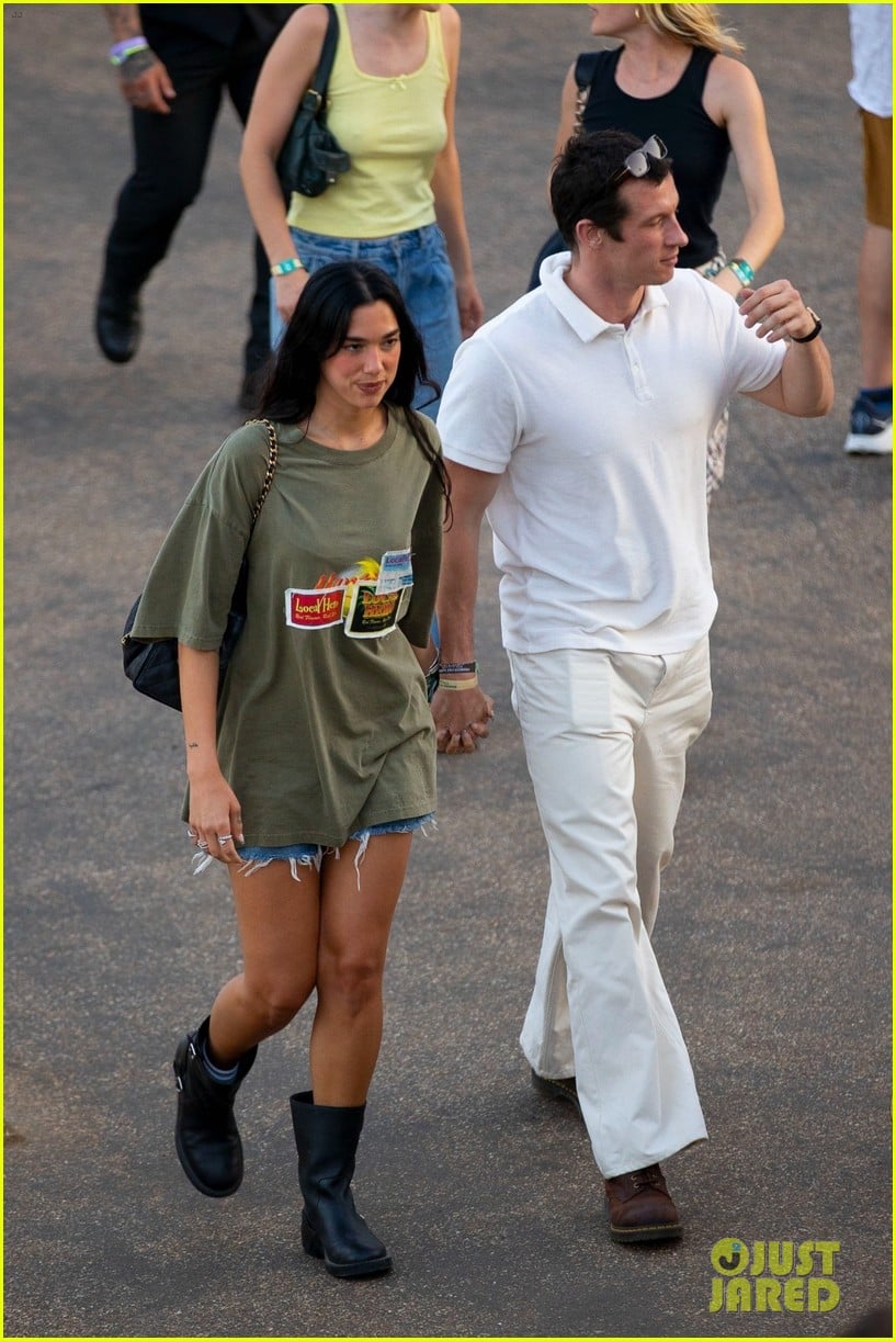 Dua Lipa & Fiance Callum Turner Flaunt Cute PDA During Music Festival ...