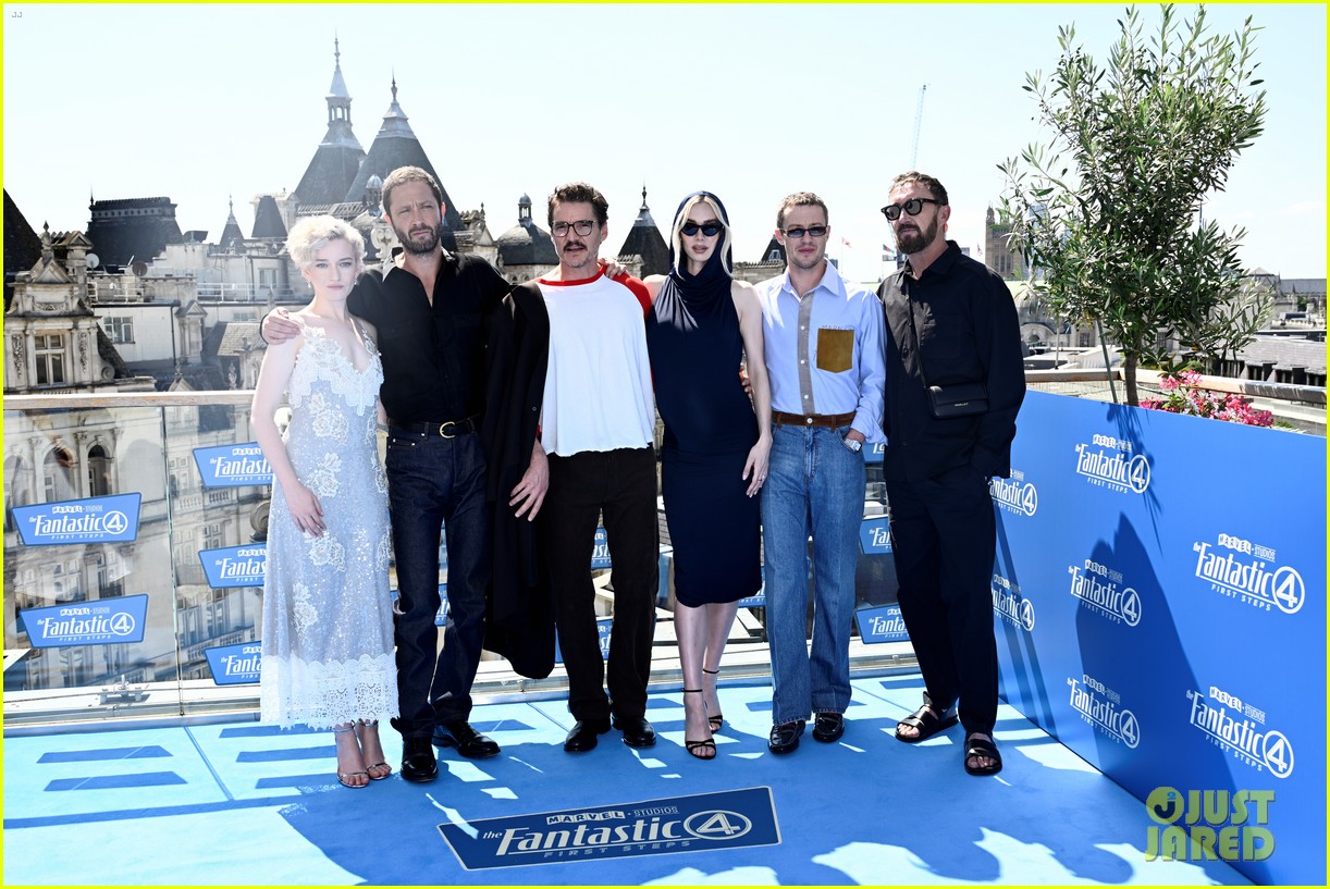 Pedro Pascal Along with Ebon Moss-Bachrach, Vanessa Kirby, & Joseph Quinn Attend 'Fantastic Four ...