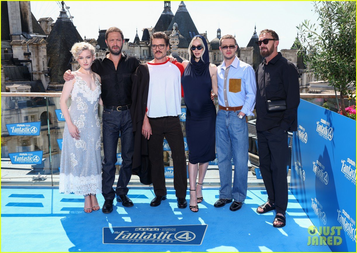 Pedro Pascal Along with Ebon Moss-Bachrach, Vanessa Kirby, & Joseph Quinn Attend 'Fantastic Four ...