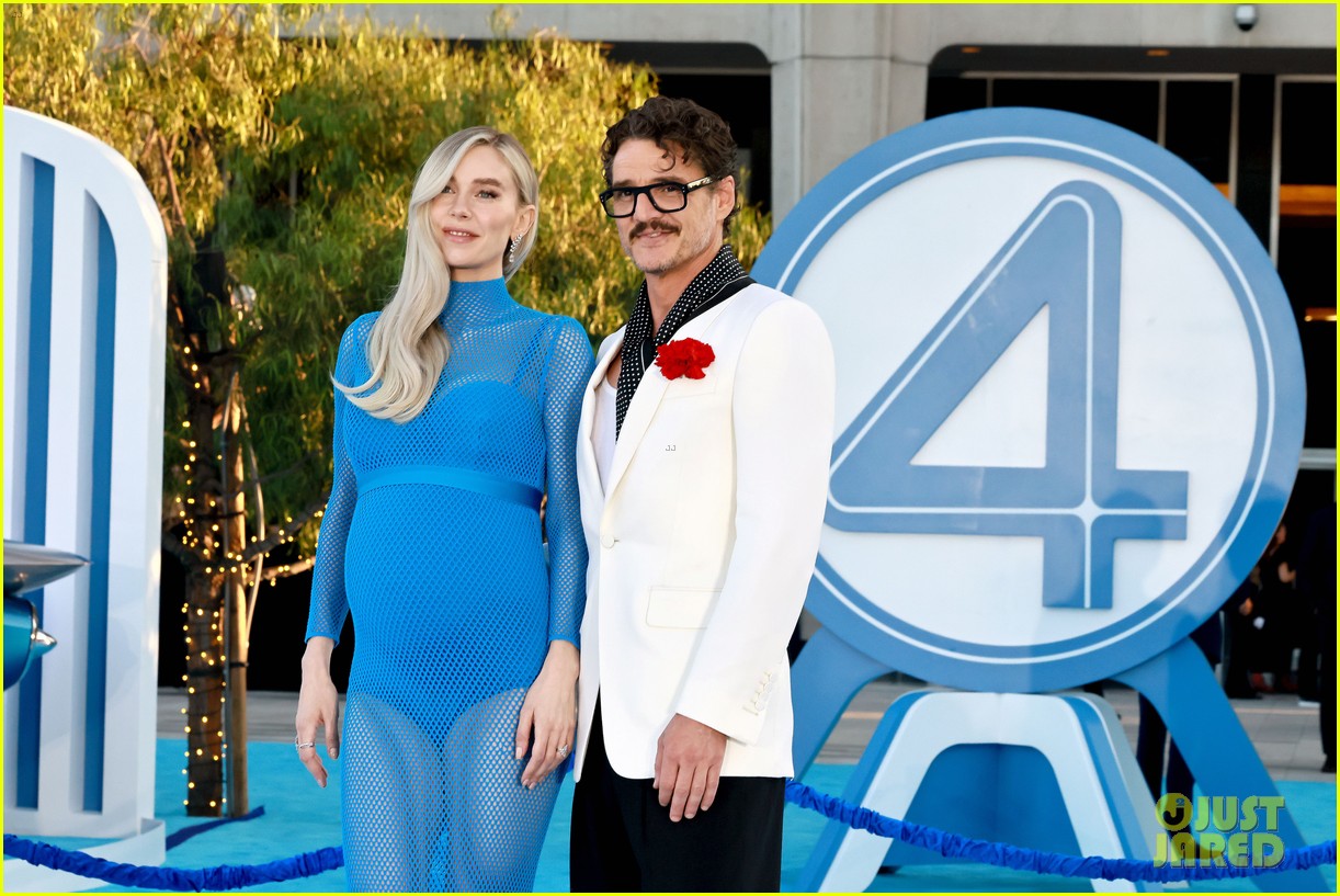 Pedro Pascal & Joseph Quinn Match In White at 'The Fantastic Four: First Steps' Los Angeles ...