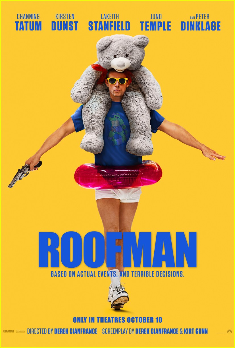 Channing Tatum Wears Short Shorts & Pool Floatie on 'Roofman' Movie ...