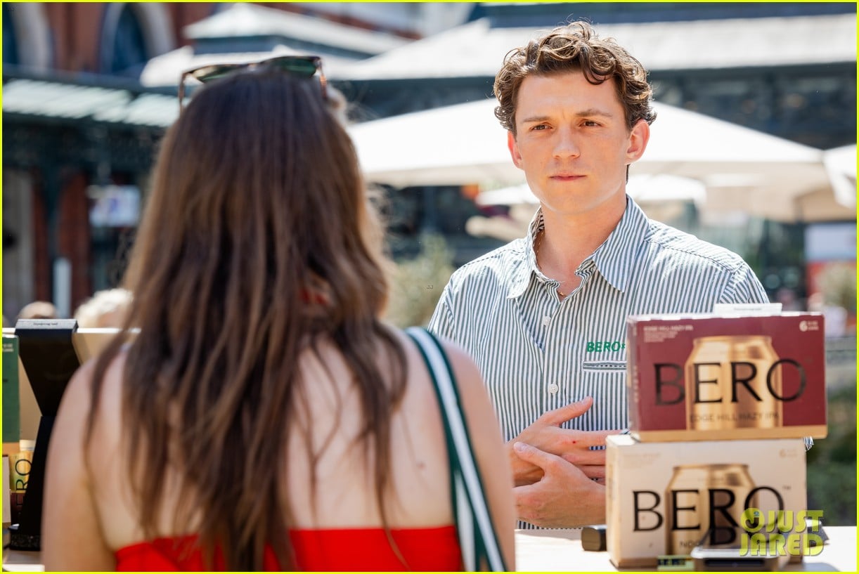 Tom Holland Pours Drinks & Greets Fans at Pop Up Event for His Non ...