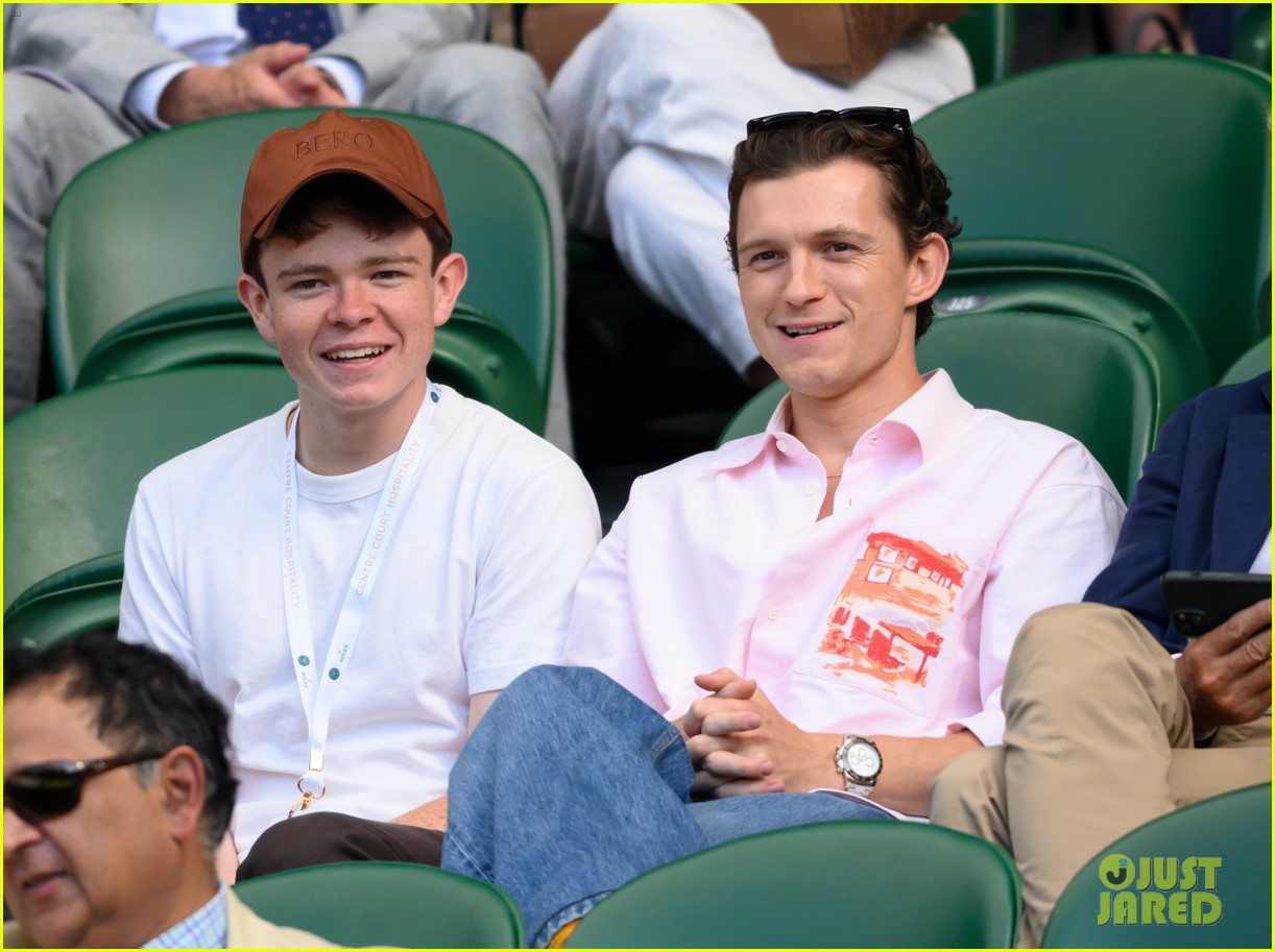 Tom Holland Gets Animated at Wimbledon With Younger Brother Paddy ...
