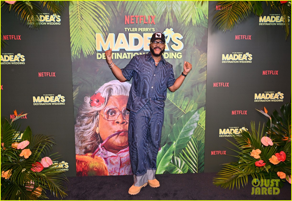 Tyler Perry Attends 'Madea's Destination Wedding' Screening Following ...