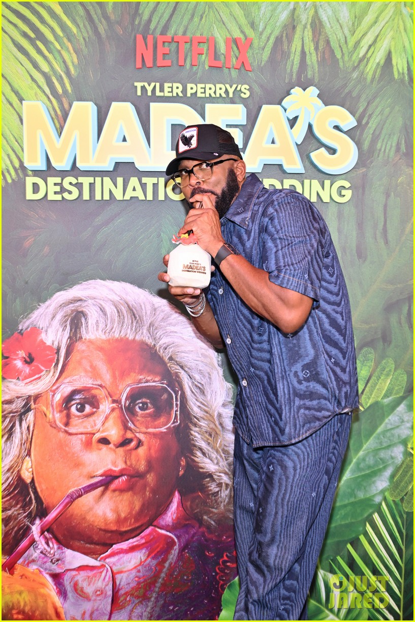 Tyler Perry Attends 'Madea's Destination Wedding' Screening Following ...