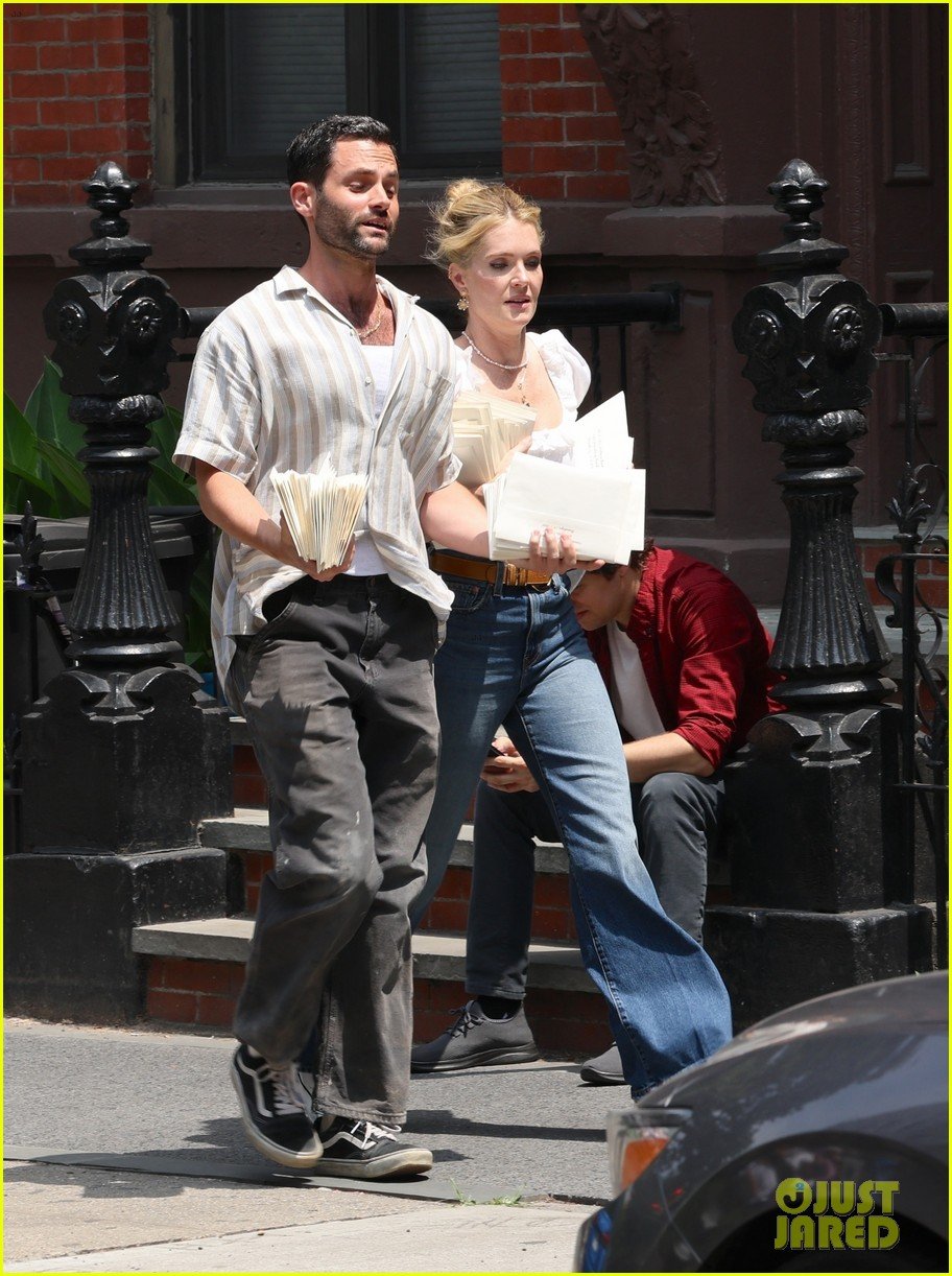 Penn Badgley & Meghann Fahy Spotted Filming 'You Deserve Each Other ...