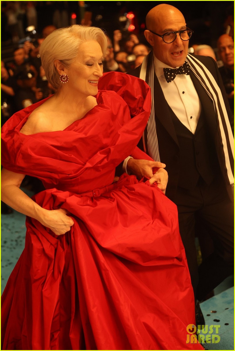 Meryl Streep & Stanley Tucci Film Met Gala Scenes for 'The Devil Wears ...
