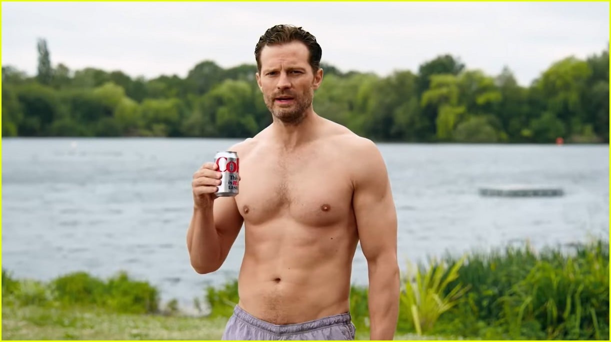Jamie Dornan Goes Shirtless, Bares Fit Body for Diet Coke Commercial ...